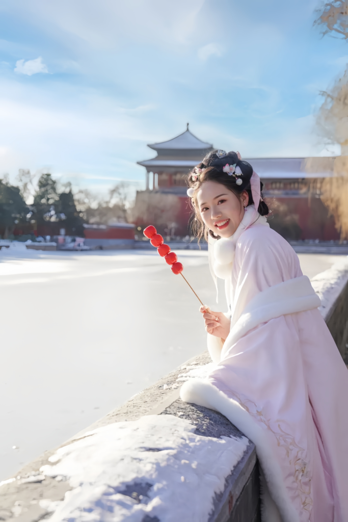 Magical Hanfu Photoshoot in Winter’s Timeless Beauty