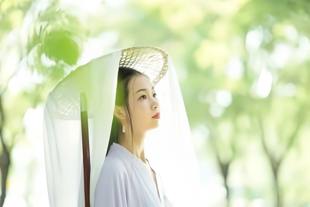 Stunning Weimao: The Enchanting Veiled Hat of Hanfu Fashion