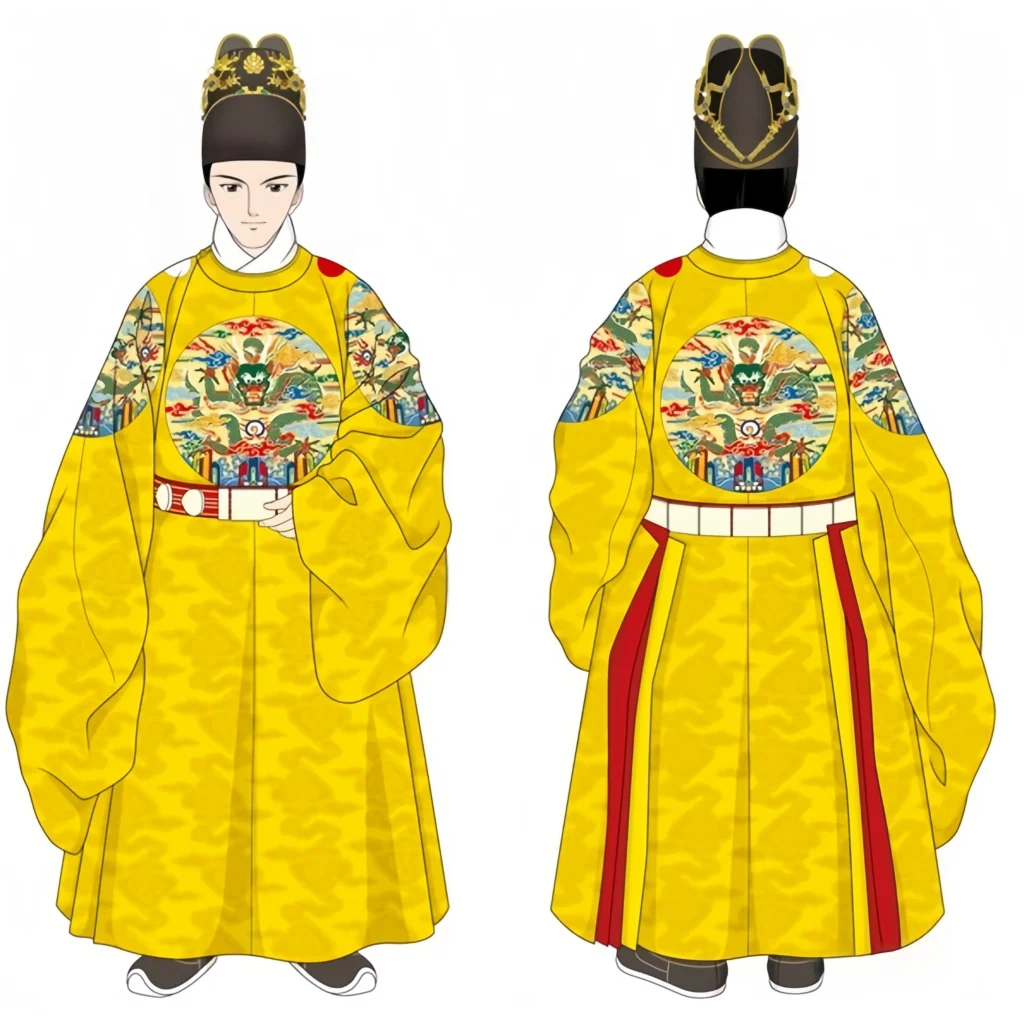 Ming Emperor Daily Robes: Auspicious & Blue Mourning Robes